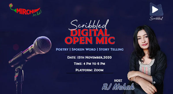 Mirchi Scribbled Digital Open Mic - Digital Event by Mirchi Scribbled:: www.MumbaiTheatreGuide.com