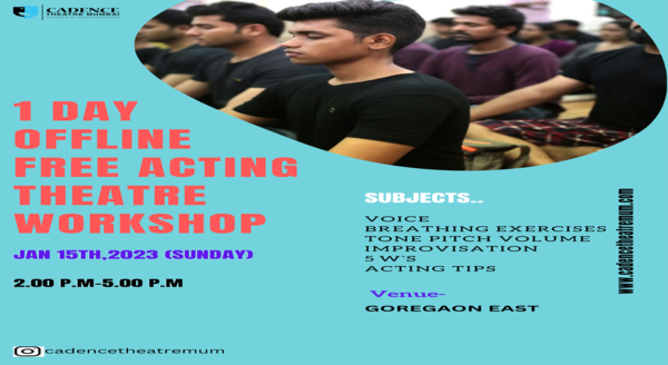 ONE DAY FREE OFFLINE ACTING/THEATRE WORKSHOP - Theatre Workshop by ...