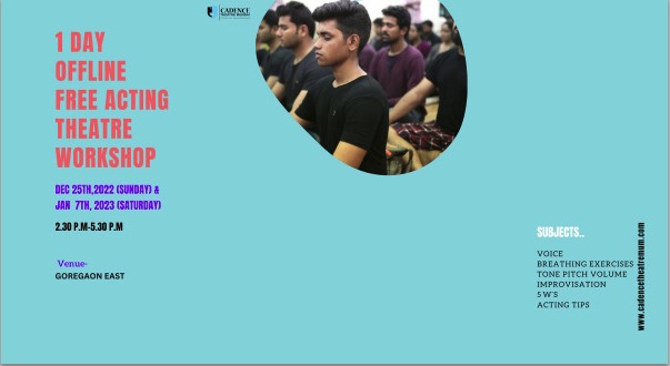 ONE DAY FREE OFFLINE ACTING/THEATRE WORKSHOP - Theatre Workshop by ...