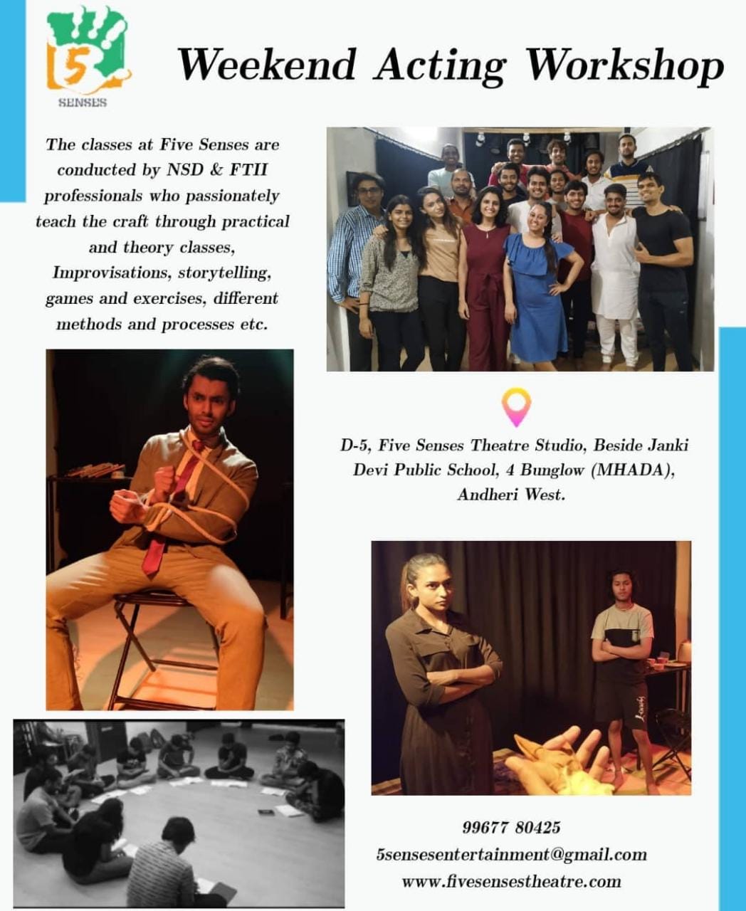 Weekend Acting Workshop with NSD Faculties - Theatre Workshop by Five ...