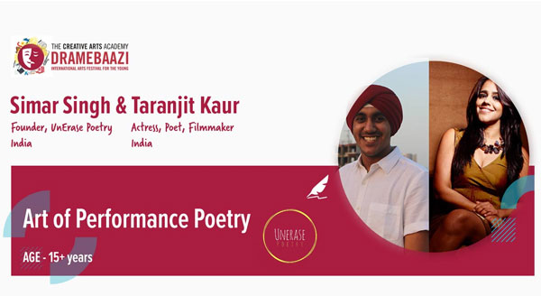 Art of Performance Poetry - Theatre Workshop by THE CREATIVE ARTS ...